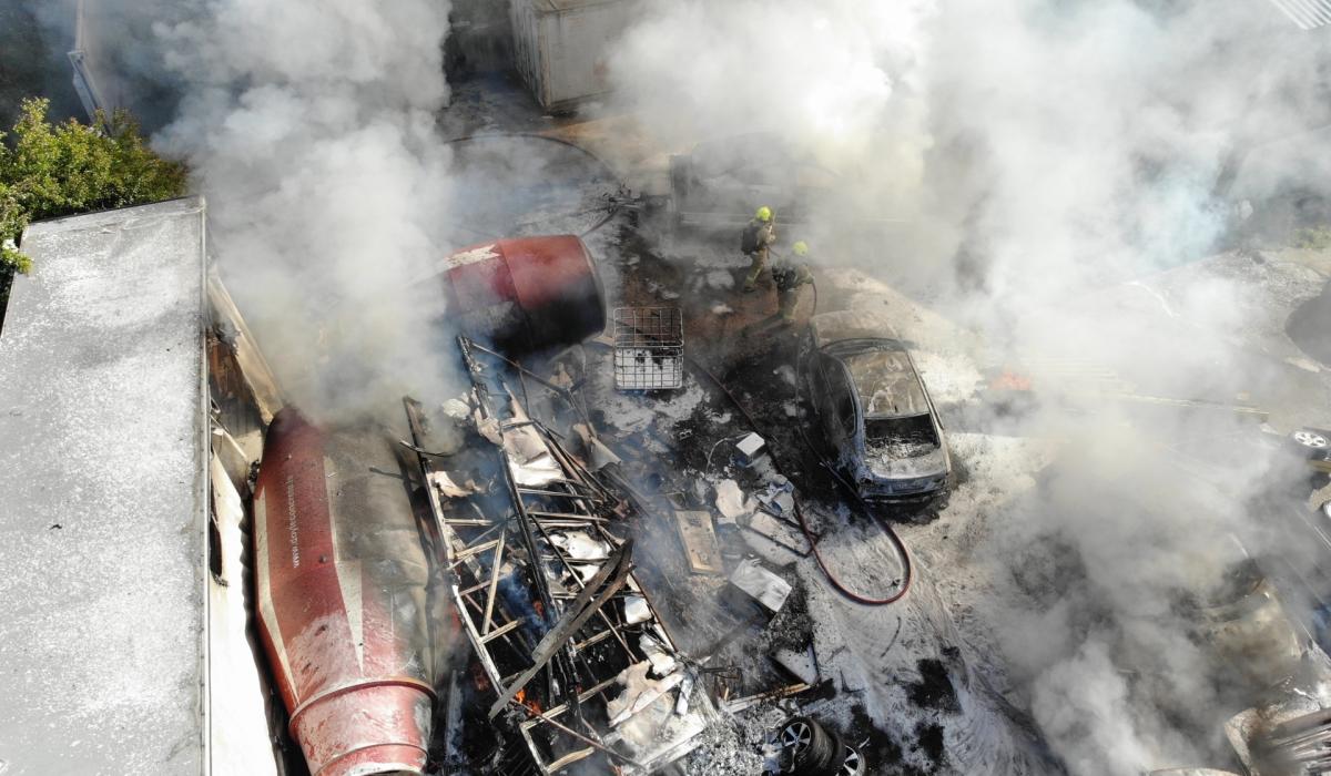 Drone helps as firefighters tackle Hugginstown blaze - Kilkenny Live