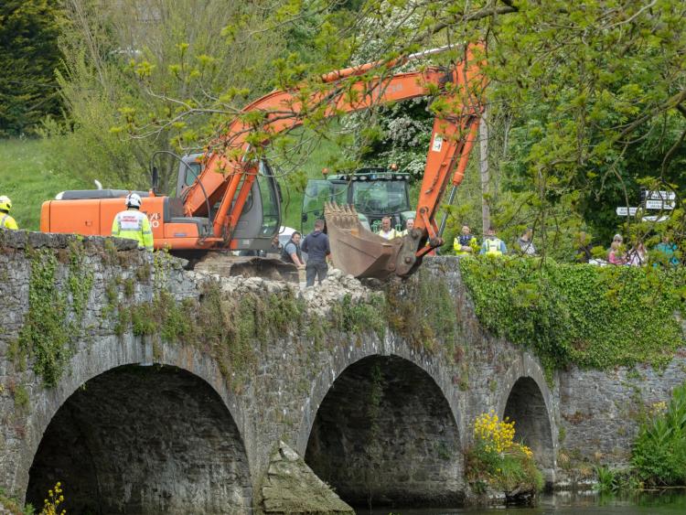 Iconic Kilkenny bridge damaged as tractor's trailer overturns ...